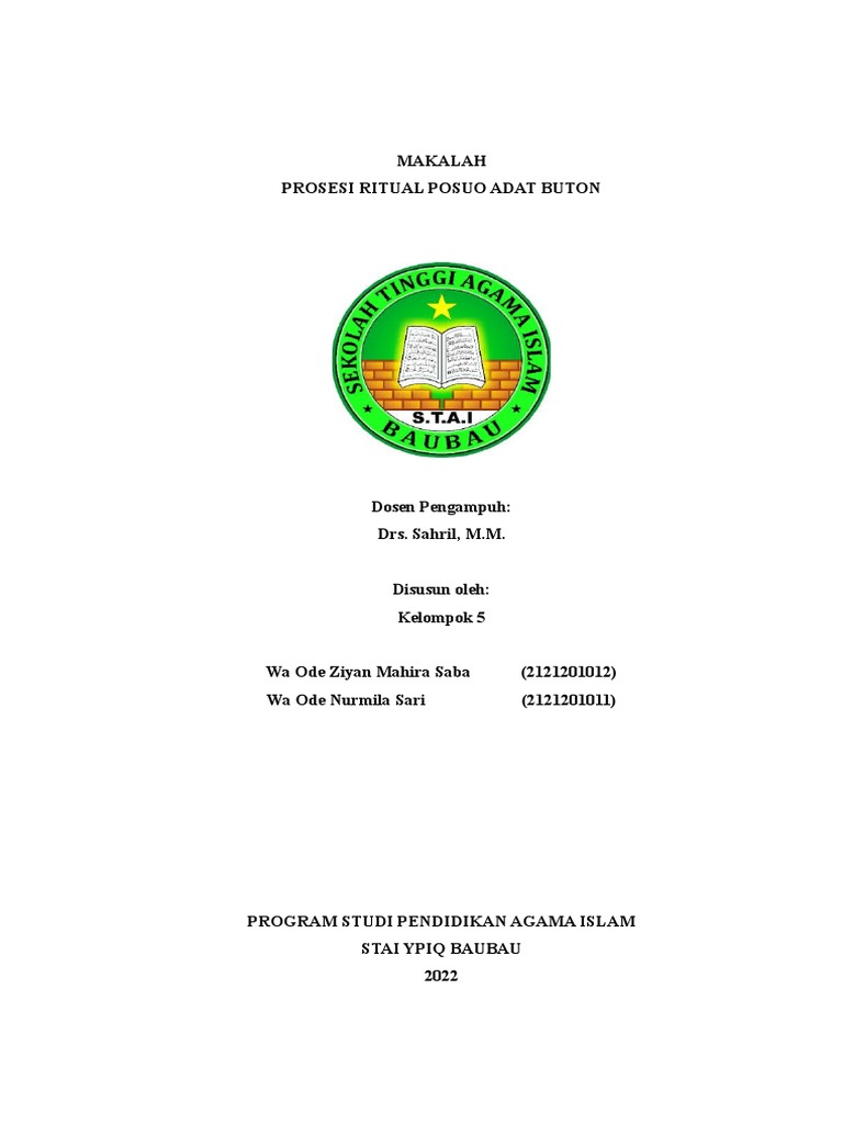 Prosesi Ritual Posuo Adat Buton | PDF