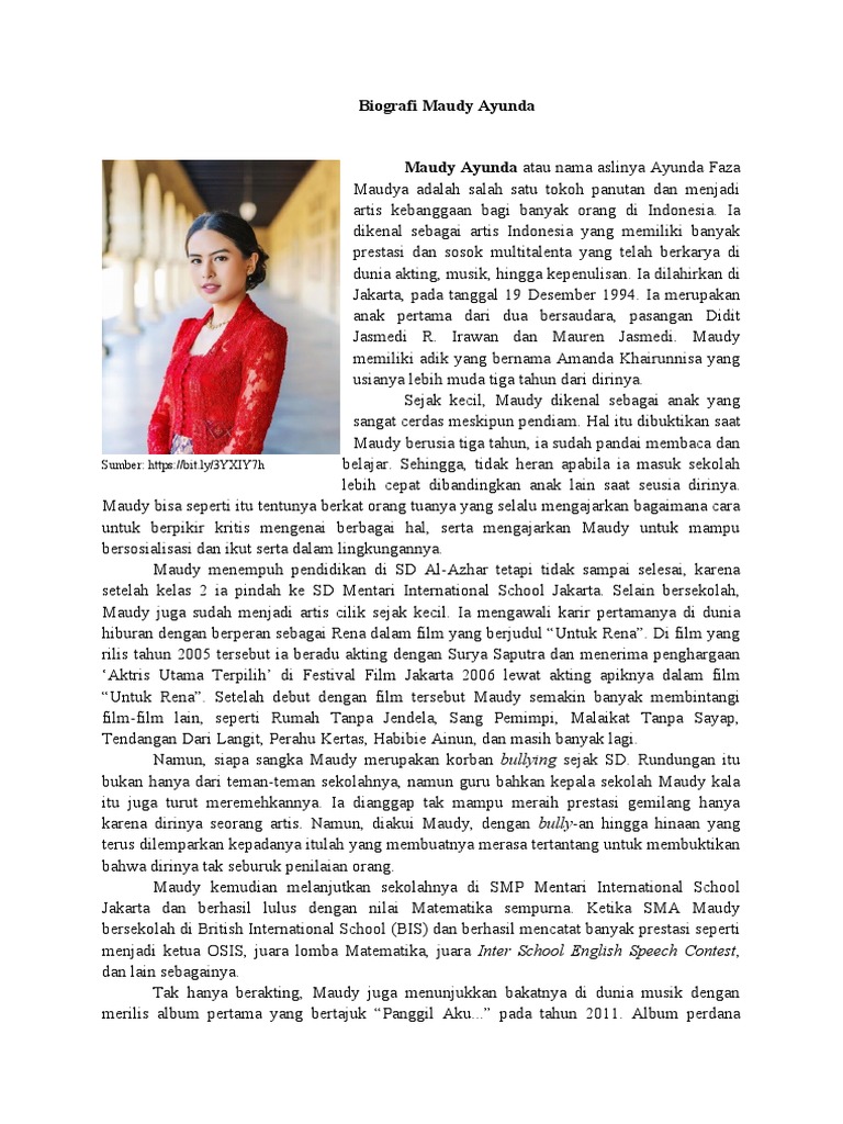 Biografi Maudy Ayunda | PDF
