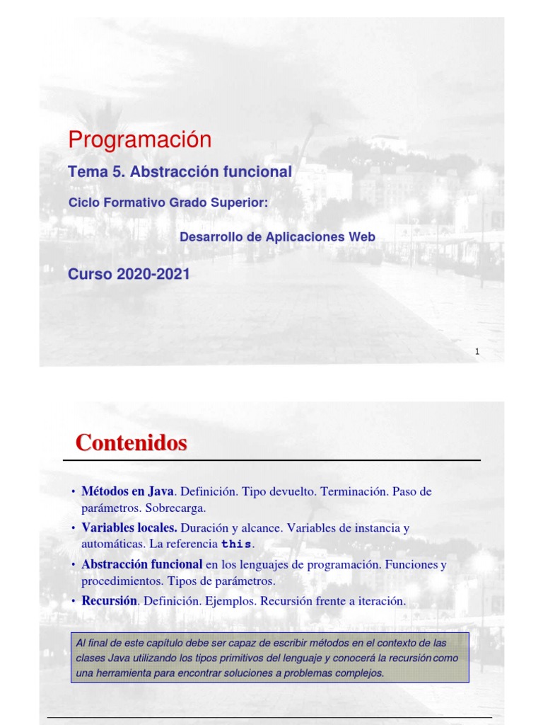 Tema 5. - Metodos | PDF | Java (lenguaje de programación) | Objeto (informática)