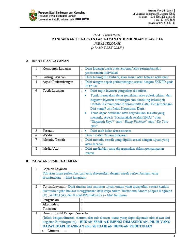 RPL BK Kurikulum Merdeka (Sma) - Format RPL BK (Kelompok Dan Klasikal ...
