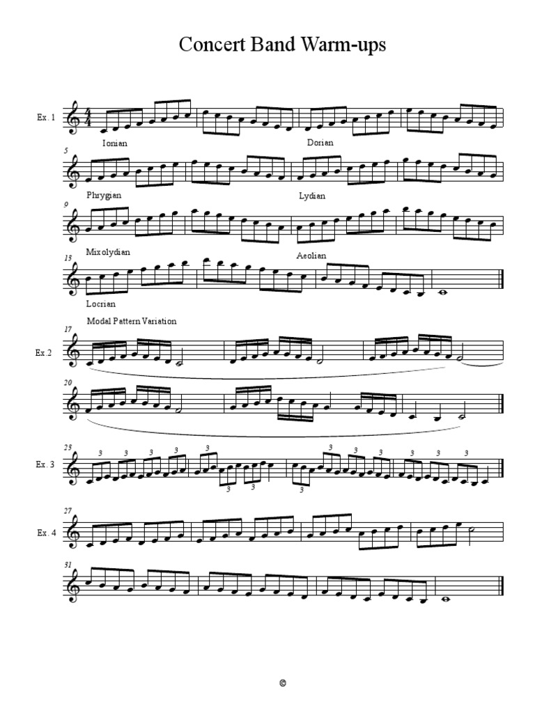 Concert Band Warm Ups | PDF