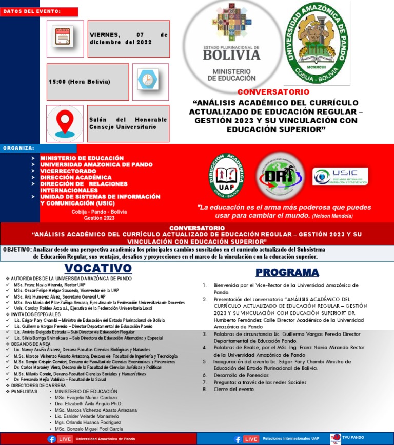 Vocativo y Programa Conversatorio | PDF