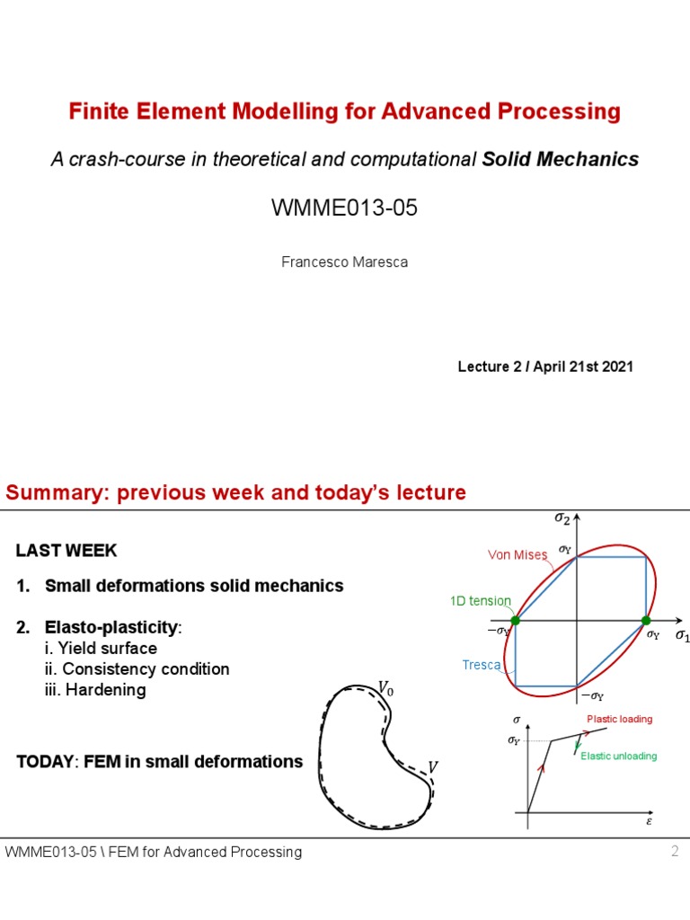 Lecture 02 | PDF | Finite Element Method | Matrix (Mathematics)
