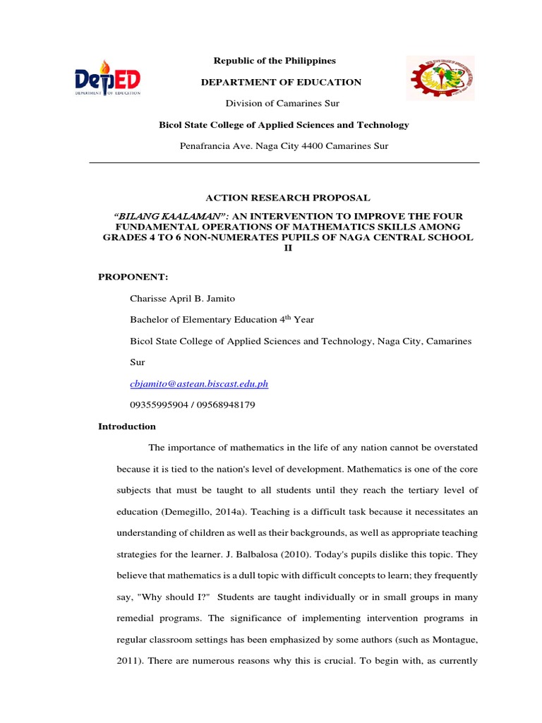 Fs2action Research Proposal Jamito Charisse April Beed4a | PDF ...