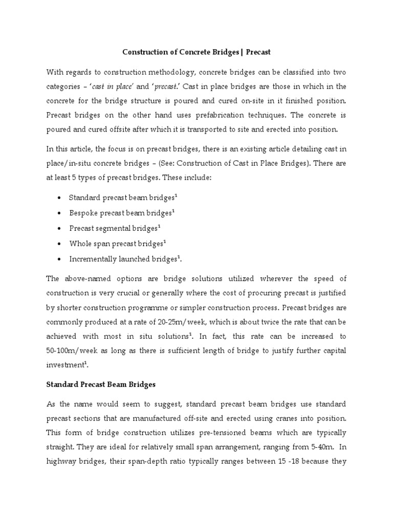 Precast Concrete Bridge Solutions | PDF | Precast Concrete | Bridge