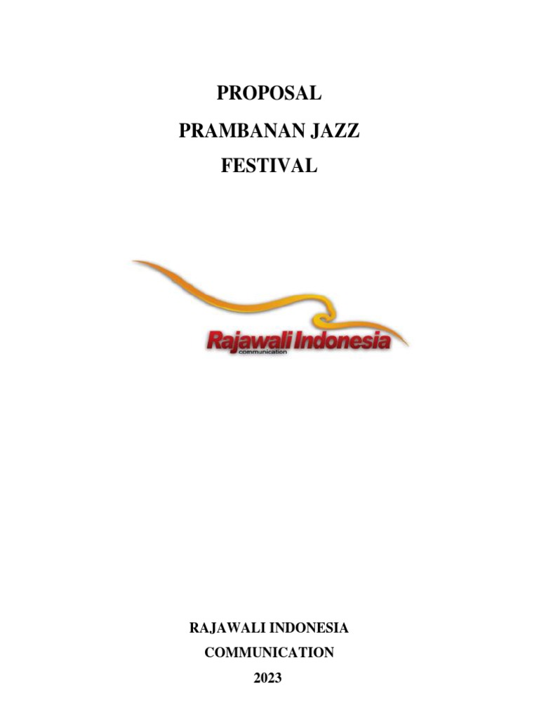 Proposal Prambanan Jazz Festival 2023 | PDF