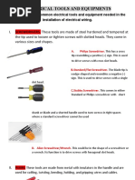Electrical Tools and Equipments | PDF | Wire | Electrical Components