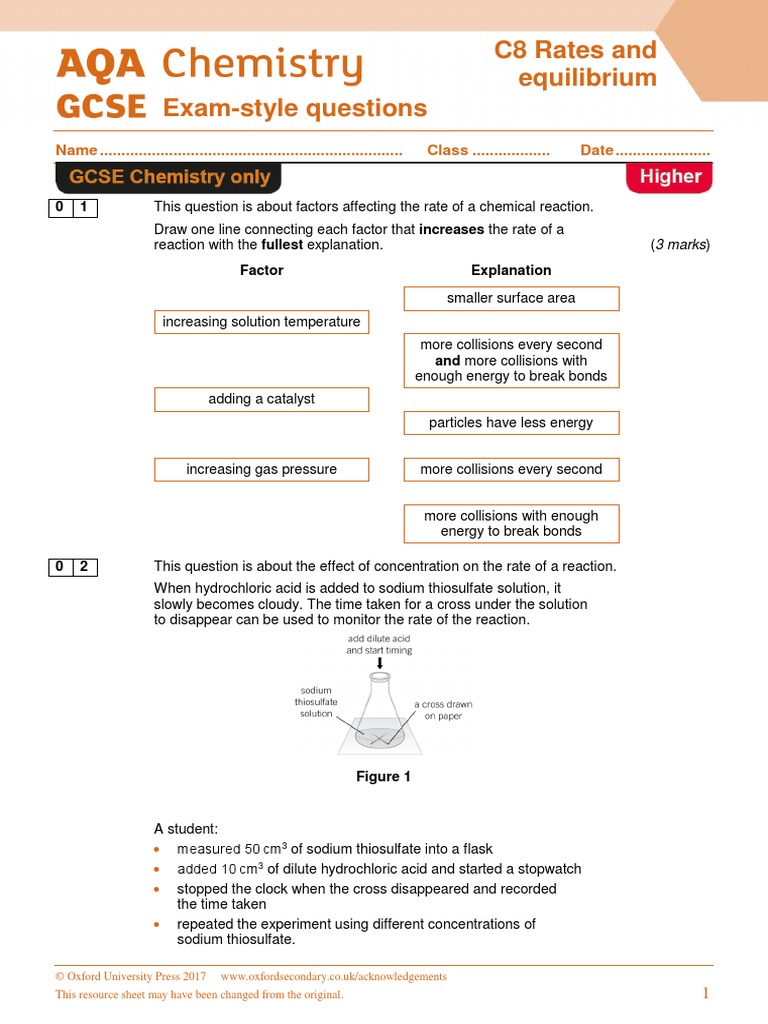 C8 Exam Style Questions | PDF