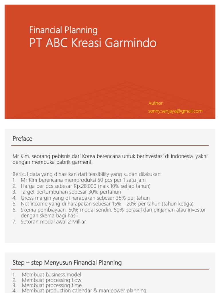 Contoh Financial Planning | PDF