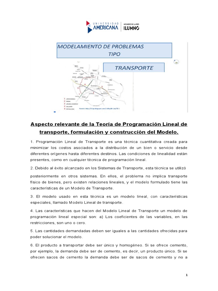 Modelos Transporte, Asiganci Nes y Transbordo | Descargar gratis PDF ...