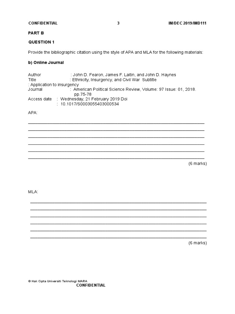 IMC111 Final Test Citation Guide | PDF | Apa Style | Written Communication