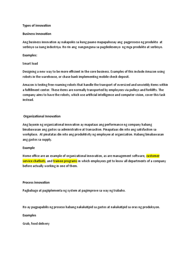 Types of Innovation and example-WPS Office | PDF