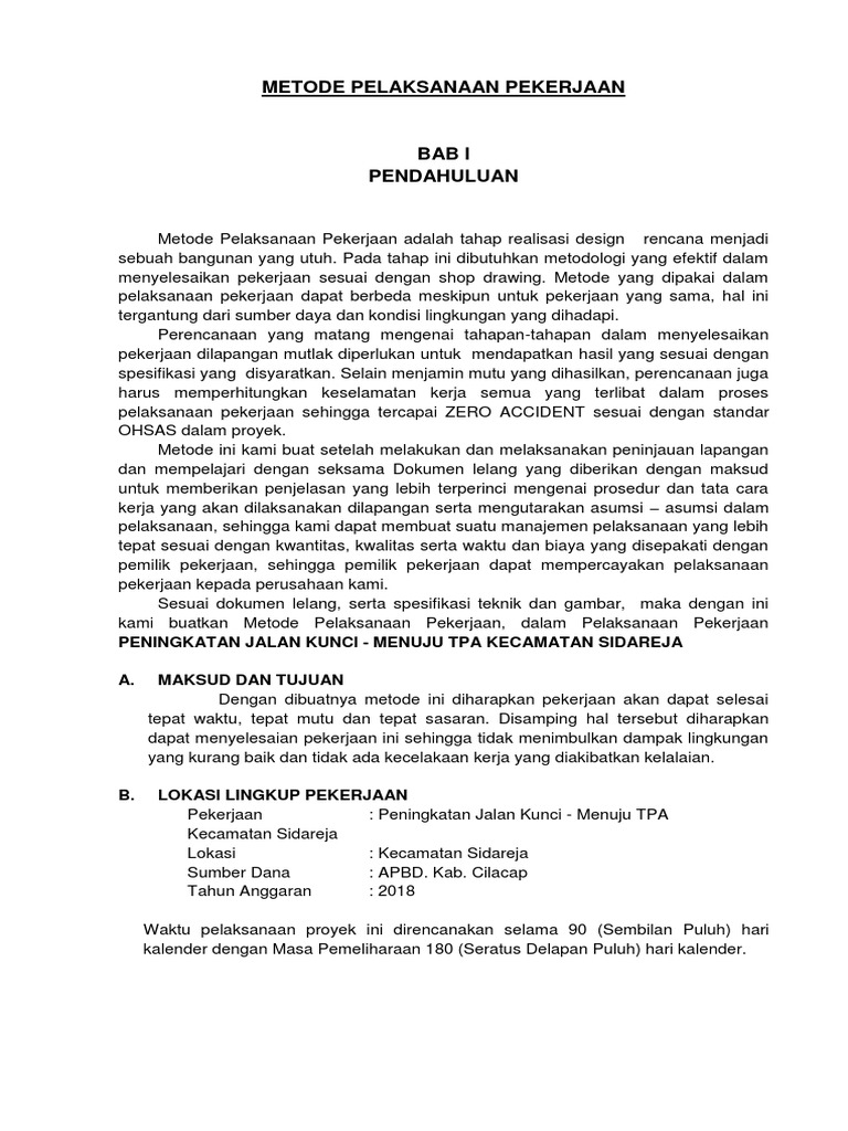 Metode Kerja | PDF