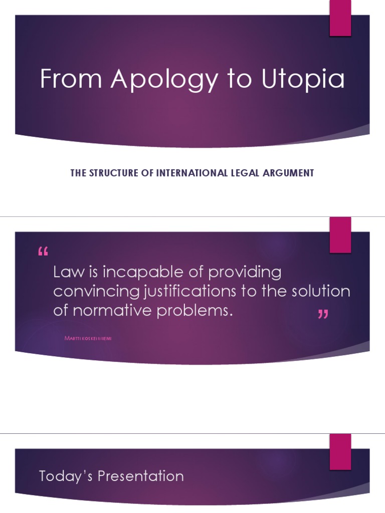 1from Apology To Utopia | PDF | International Law | Utopia