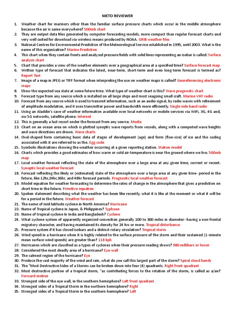 METO Weather Forecasting Overview | PDF