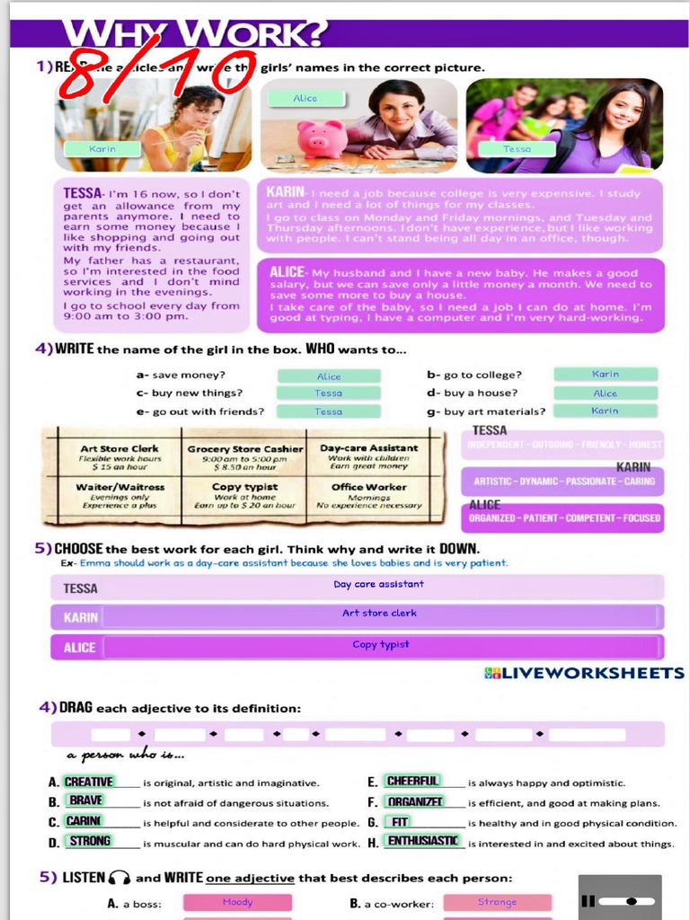 Liveworksheet | PDF