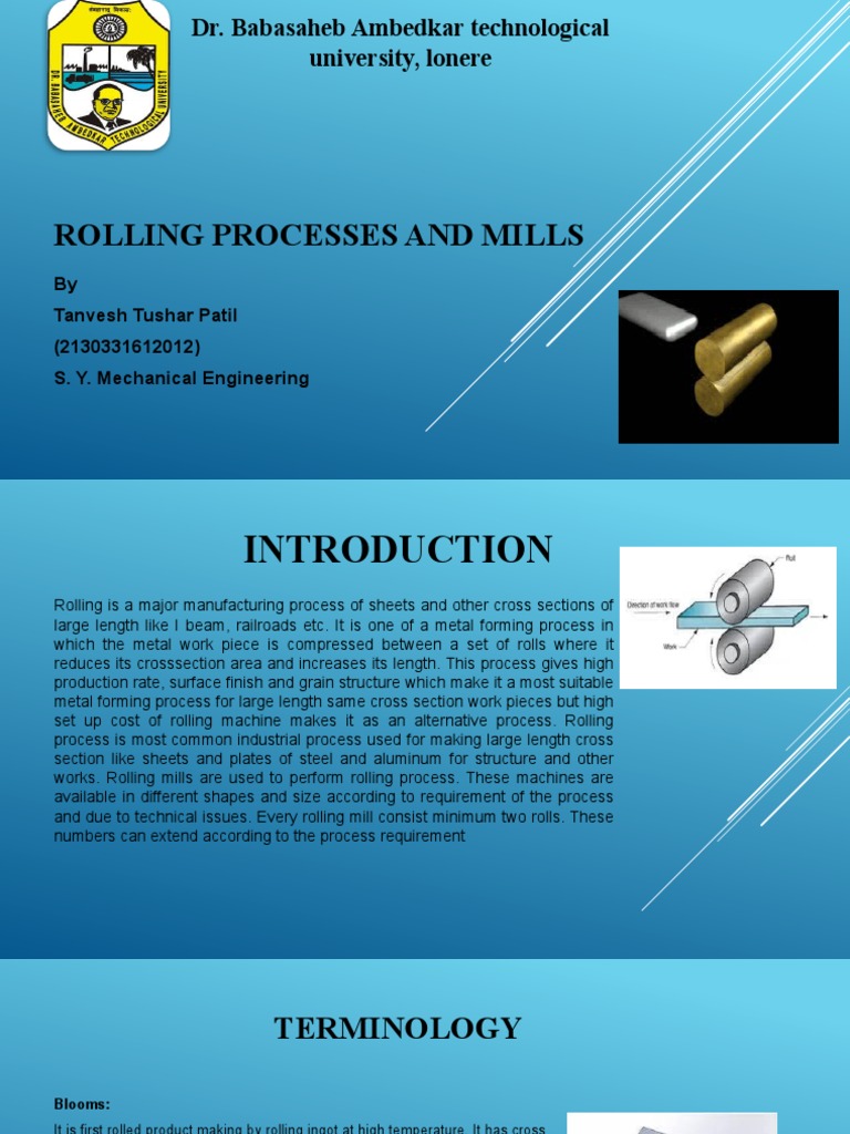 Rolling Processs and Mills | PDF | Rolling (Metalworking) | Process ...