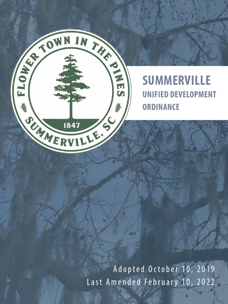 Summerville UDO Final Draft PDF | PDF | Zoning | Mixed Use Development