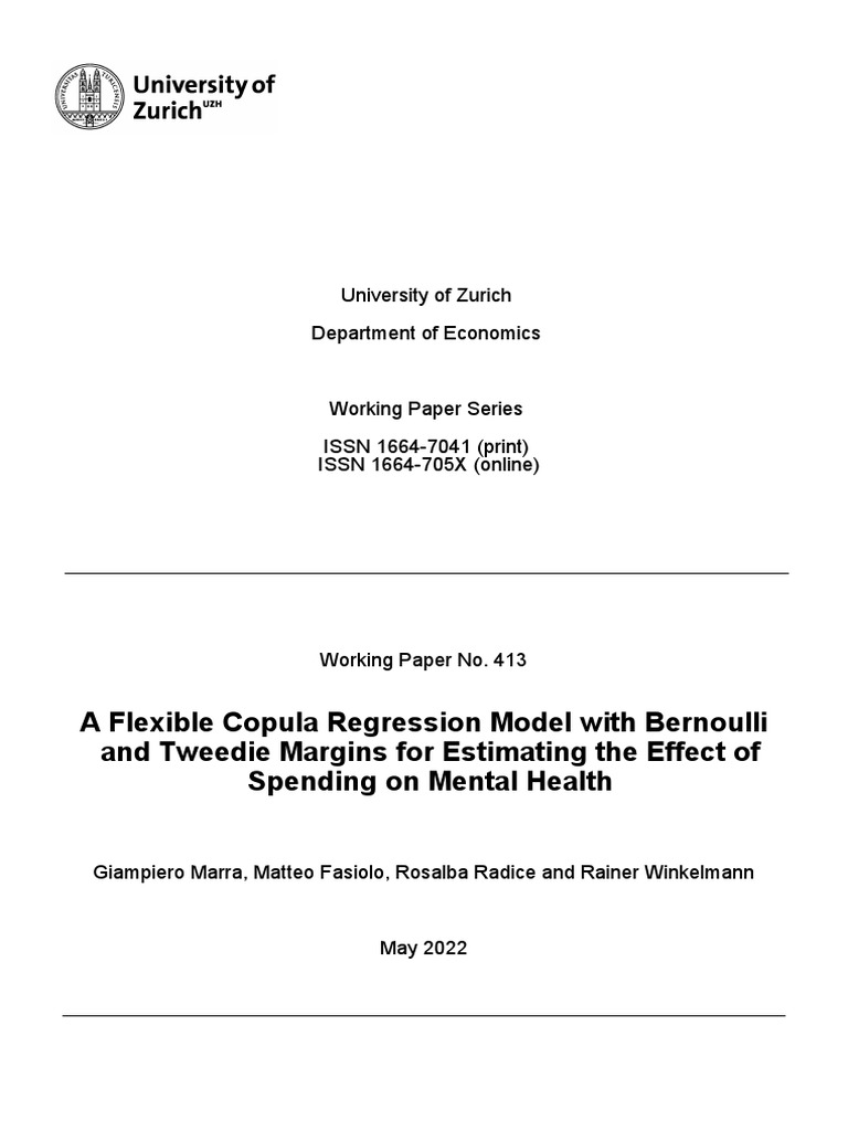 A Flexible Copula Regression Model With Bernoulli and Tweedie Margins ... A Flexible Copula Regression Model With Bernoulli and Tweedie Margins ...