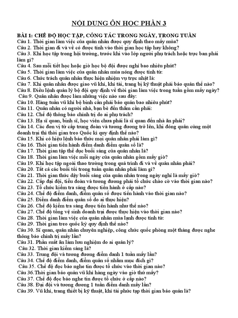 HP3. Ôn TT 05 | PDF