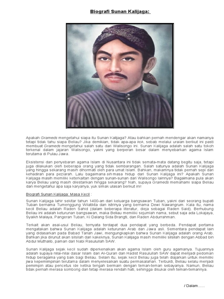 Biografi Sunan Kalijaga | PDF Biografi Sunan Kalijaga | PDF
