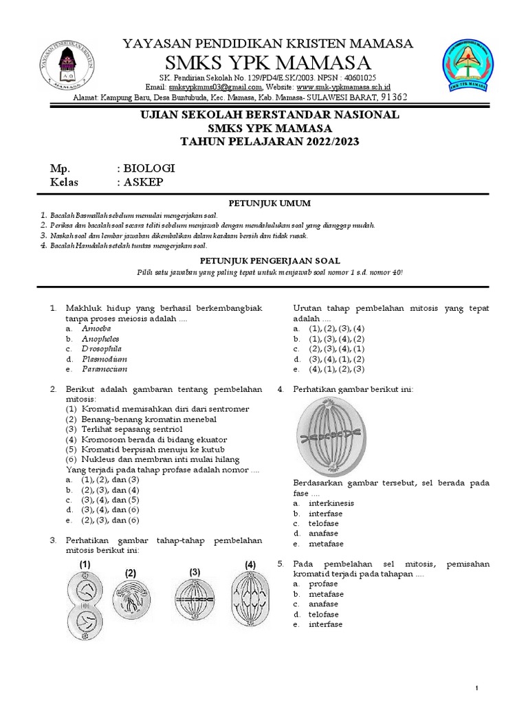 Soal Ujian Biologi | PDF
