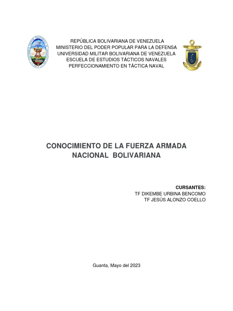 Composición de La Fanb | PDF | Militar | Oficial general