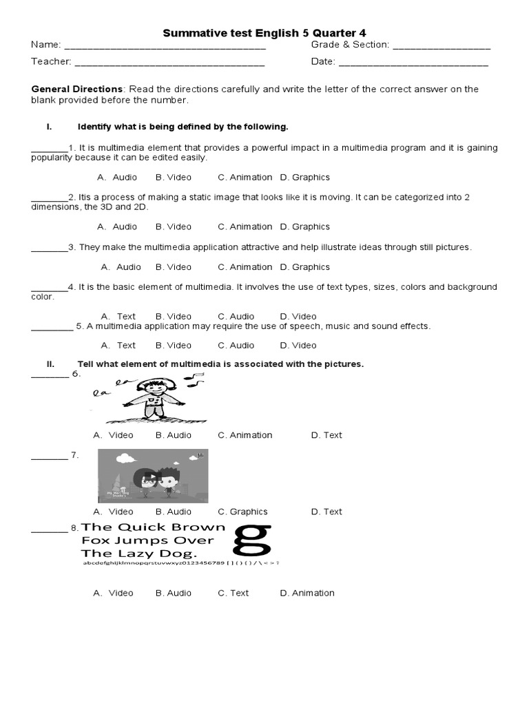 Fourth Grading Summative Test in English 5 | PDF