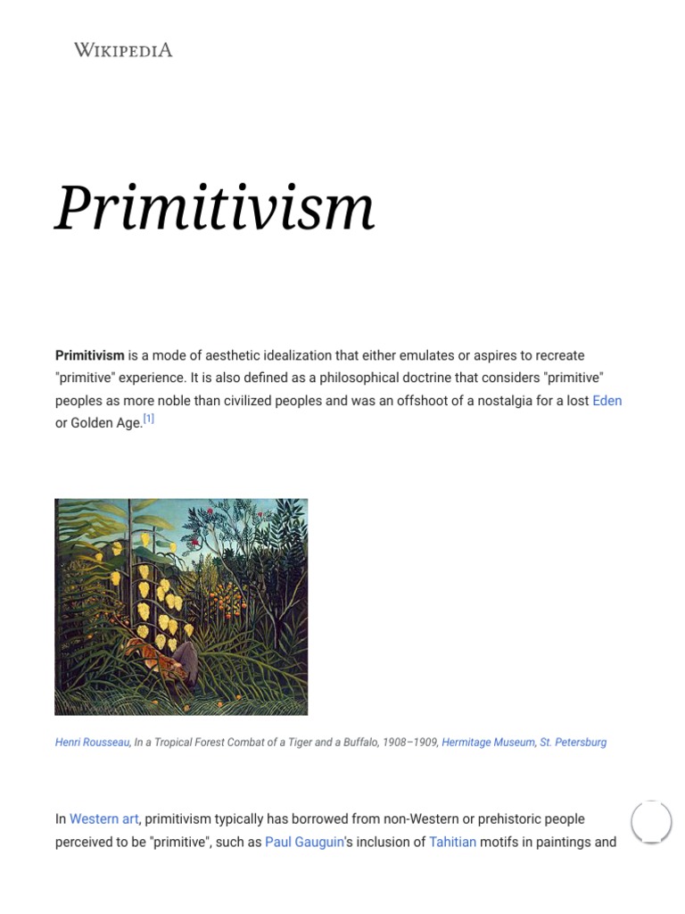 Primitivism | PDF