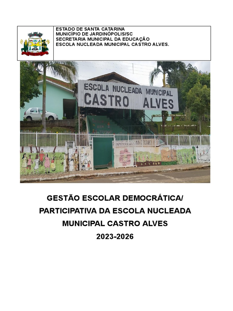 Plano de Gestao Escolar Professora Fabiane | PDF Plano de Gestao Escolar Professora Fabiane | PDF