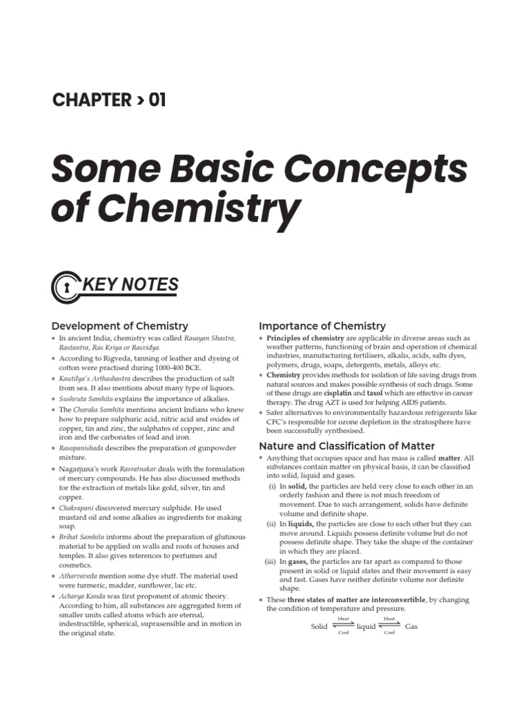 Some Basic Concepts of Chemistry | PDF | Stoichiometry | Mole (Unit)