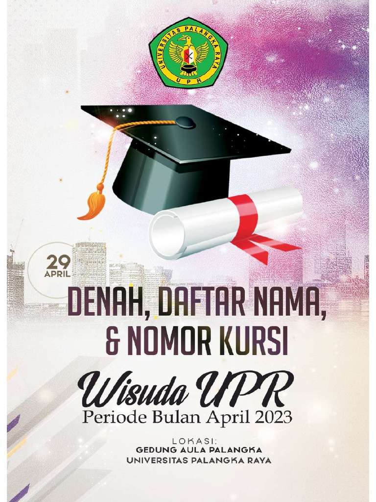 Denah Nomor Kursi Daftar Nama Wisuda April 2023 Upload | PDF