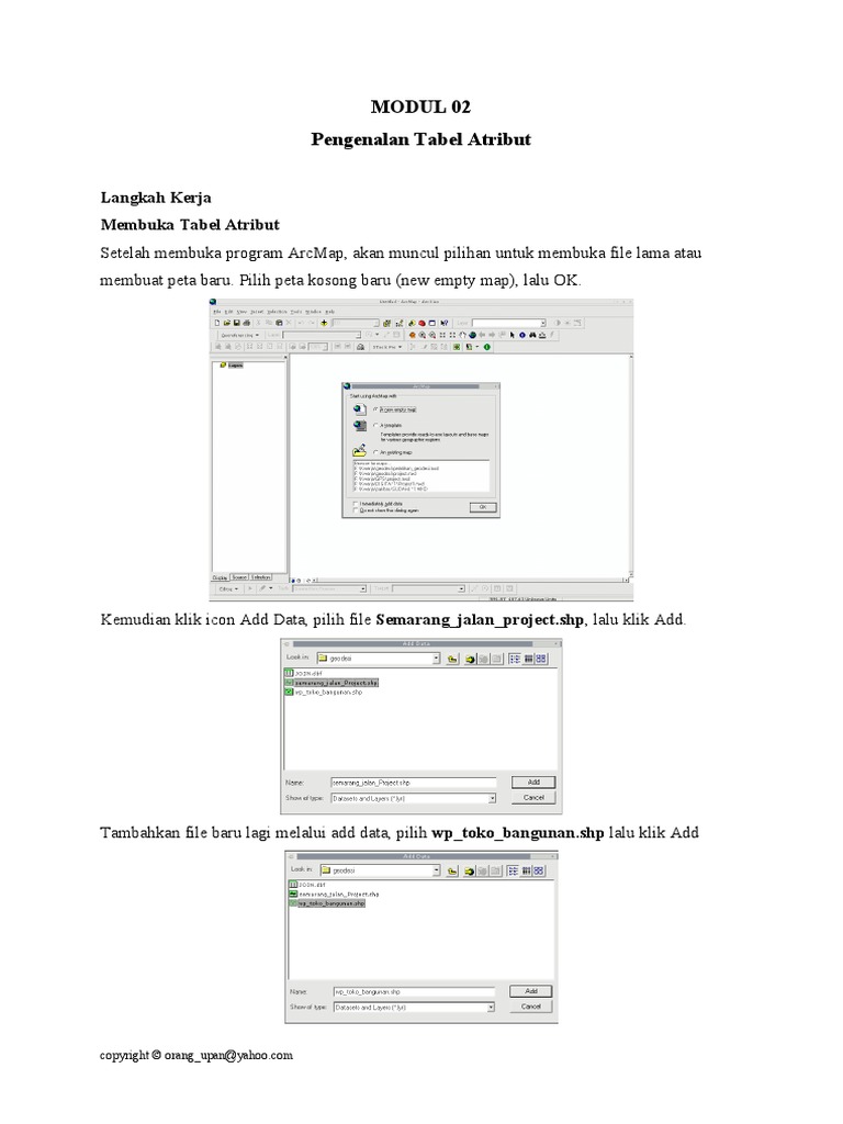 Panduan Lengkap Tabel Atribut ArcMap | PDF