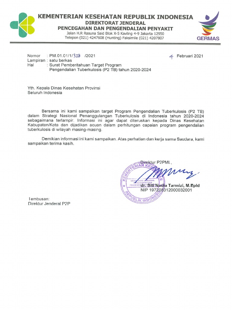 Surat Pemberitahuan Target 328 | PDF