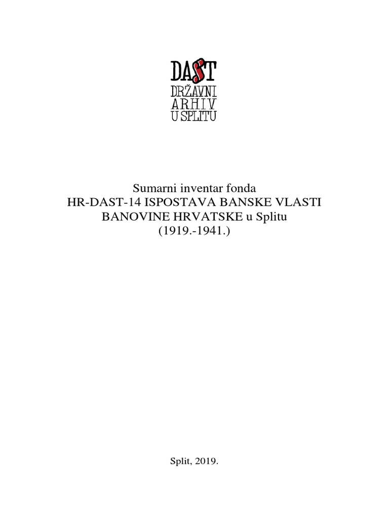 HR DAST 14 Ispostava Banske Vlasti | PDF