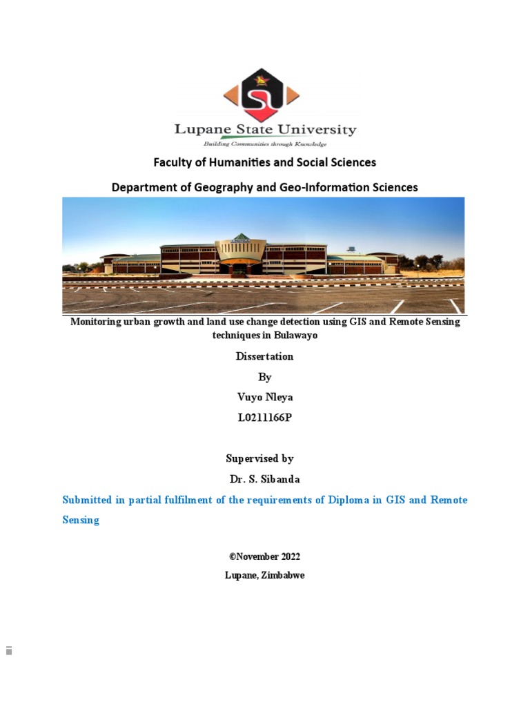 Vuyo Nleya Final Project | PDF | Surface Runoff | Human Impact On The ...