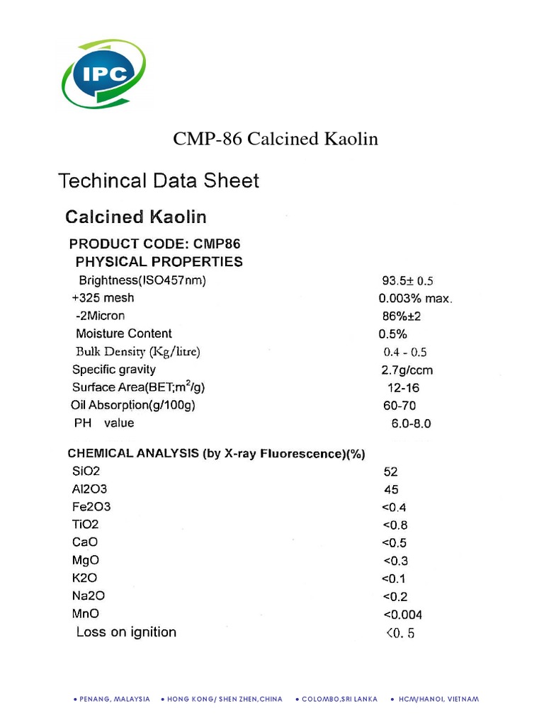 Ca Kaolin Tds Pdf