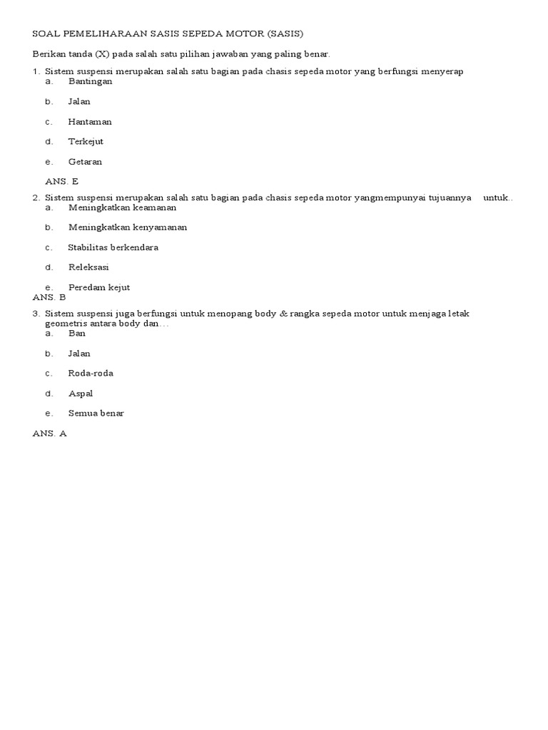 Soal SASIS Sahrul KELAS XII | PDF