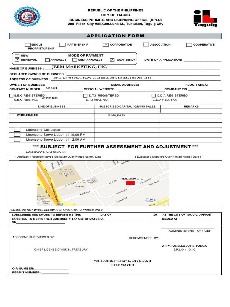 Bplo Application Form | PDF | Taxation | Economies