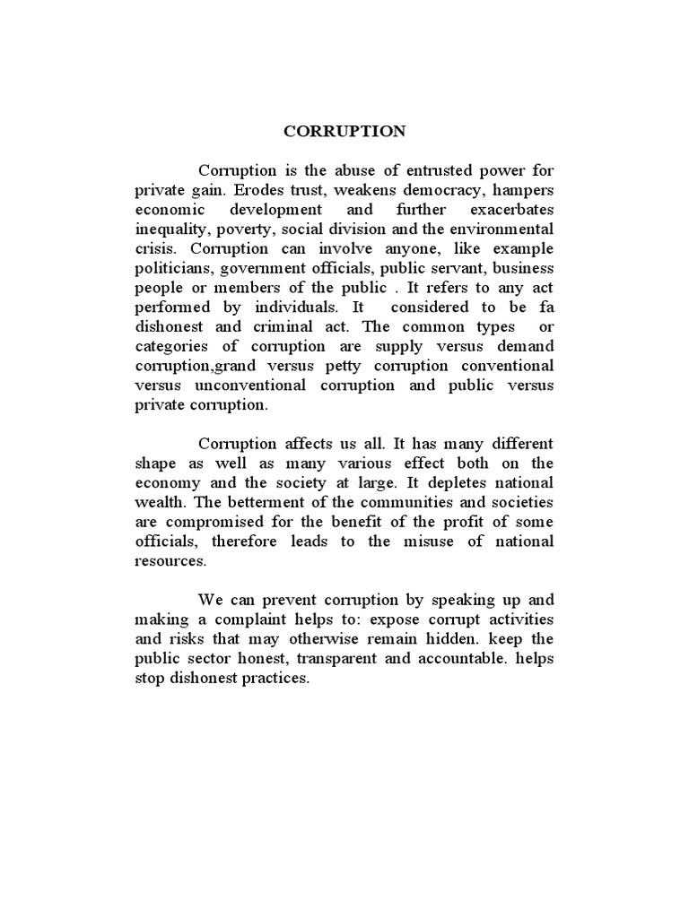 CORRUPTION | PDF