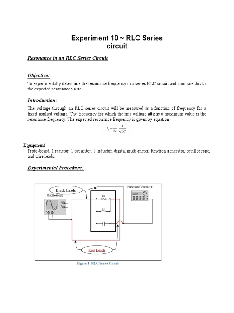 Experiment 8 RLC Circuit | PDF | Resonance | Electrical Network