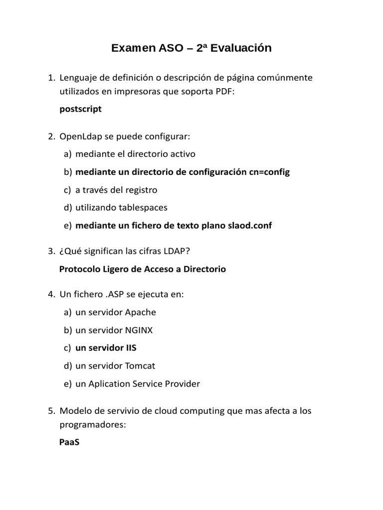 Examen ASO - 2 Evaluacion | PDF Examen ASO - 2 Evaluacion | PDF