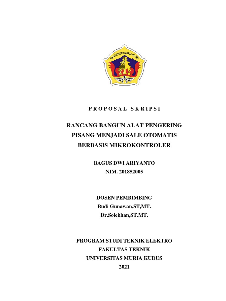 Proposal Skripsi - Bagus Dwi Ariyanto - 201852005 | PDF