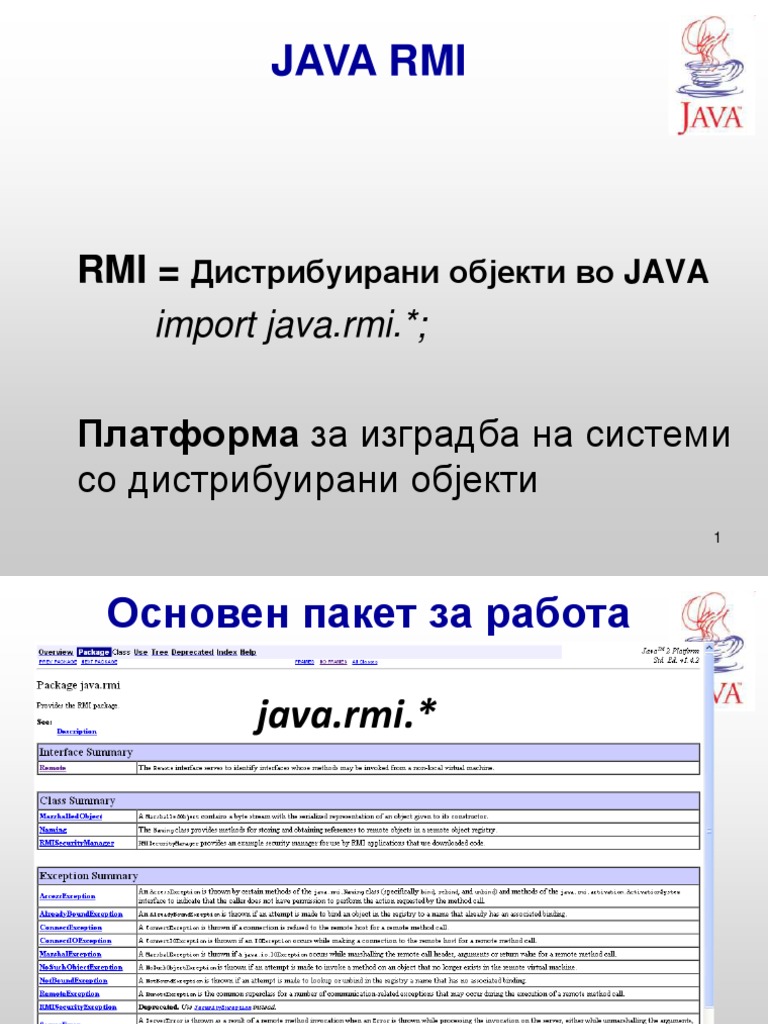 DKS 4 Dalecinsko Povikuvanje Na Proceduri - Java RMI 2022-23 | PDF