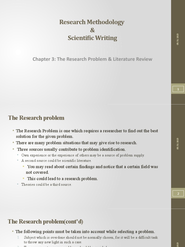 Research Methodology Chapter 3 | PDF | Methodology | Literature Review