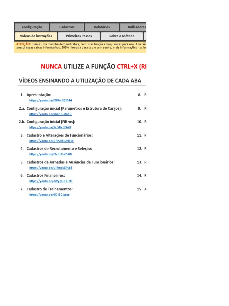 P07 - Demonstrativa - Indicadores de RH - V2.0 | PDF | Recrutamento | Microsoft Excel