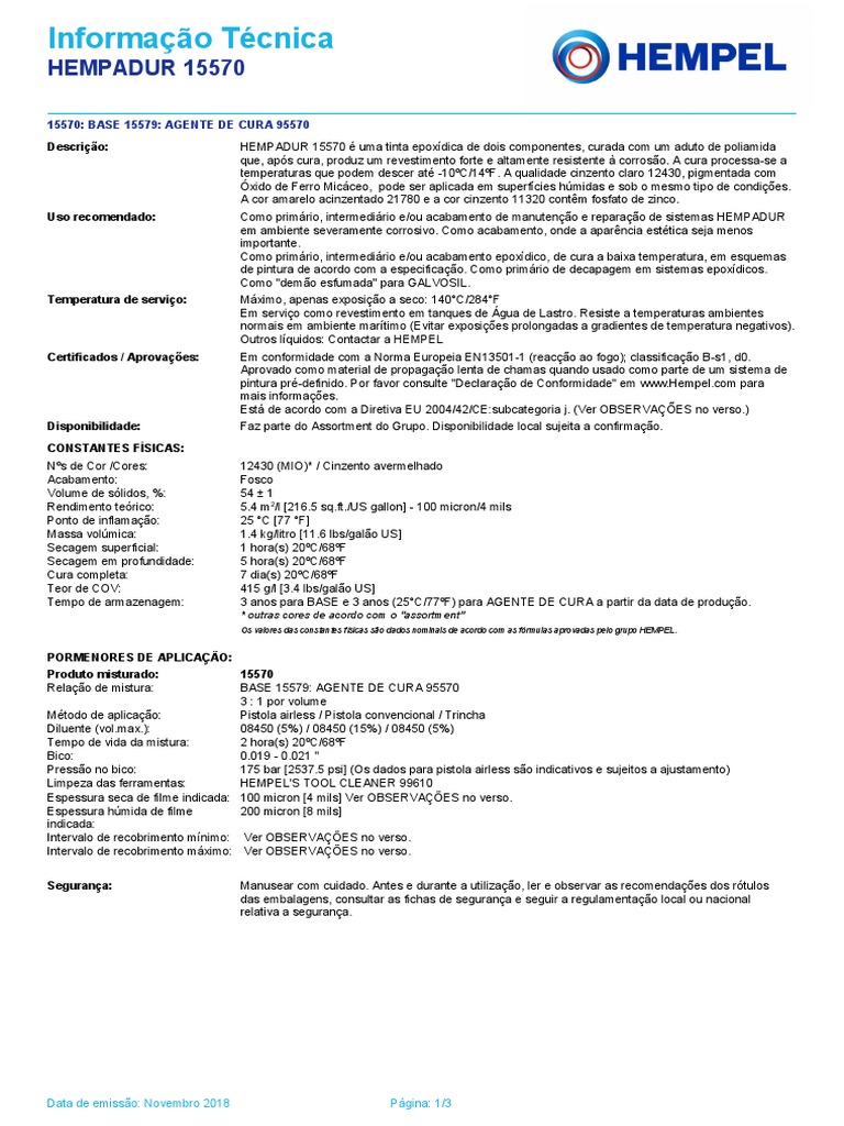 Hempadur 15570 PT-PT | PDF
