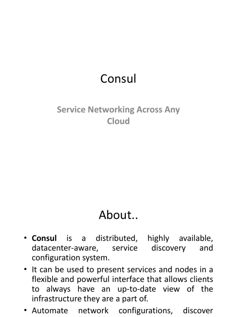 Consul | PDF