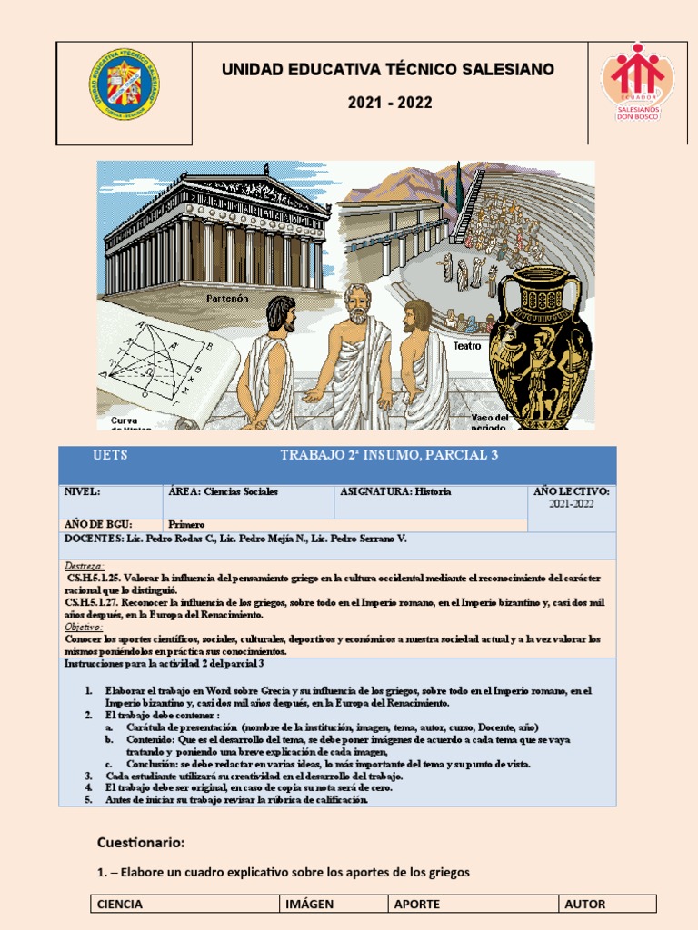 Actividad 2, Parcial 3, Grecia-2 | PDF | Grecia | imperio Romano