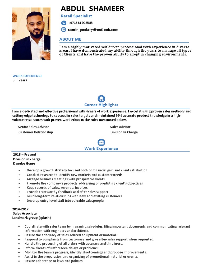 Samir CV | PDF | Sales | Communication
